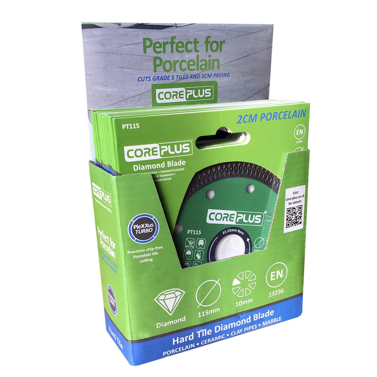 CorePlus Porcelain Diamond Blade 115mm CDU of 15 Blades – Frasar Direct