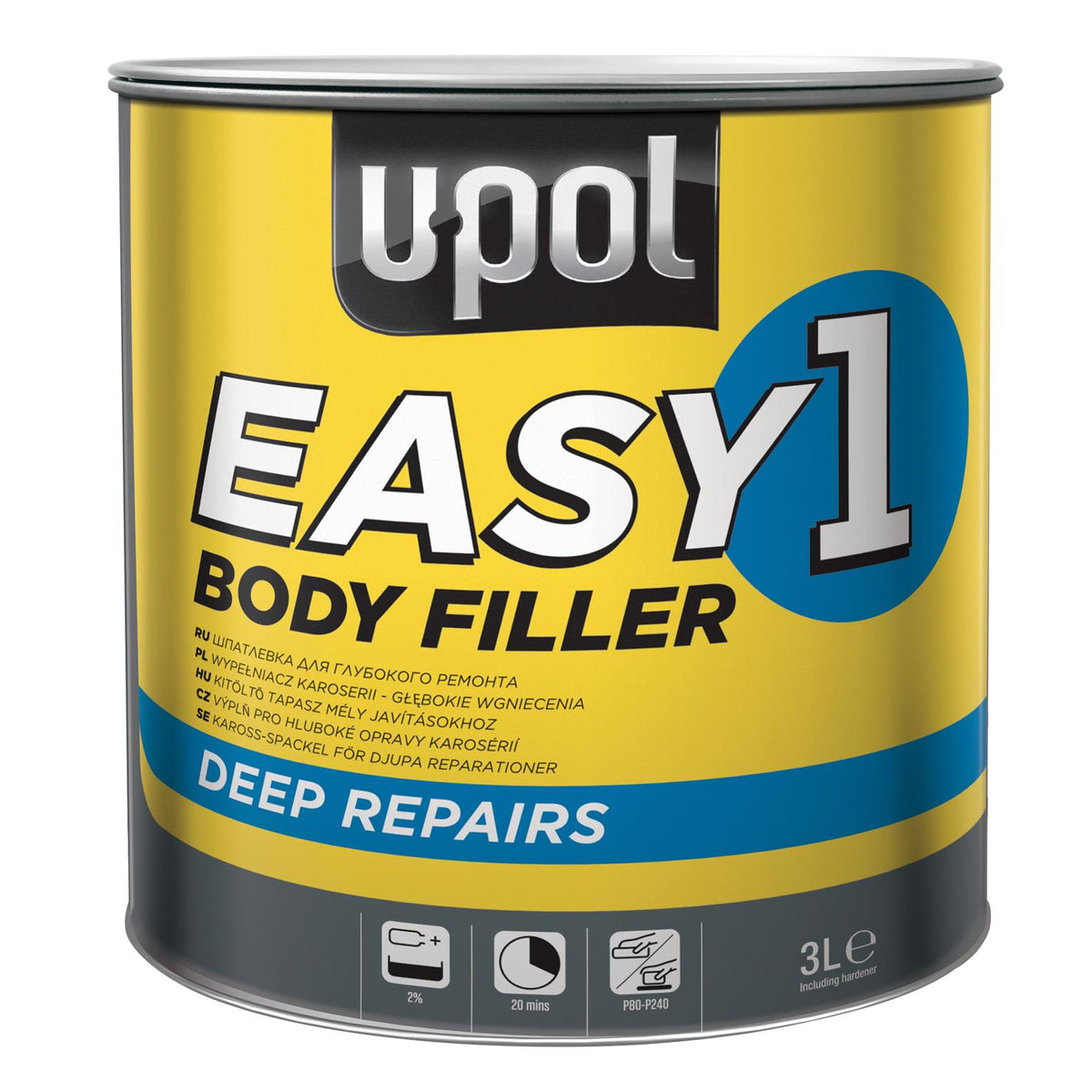 U-POL Easy 1 Body Filler 3 litre – Frasar Direct