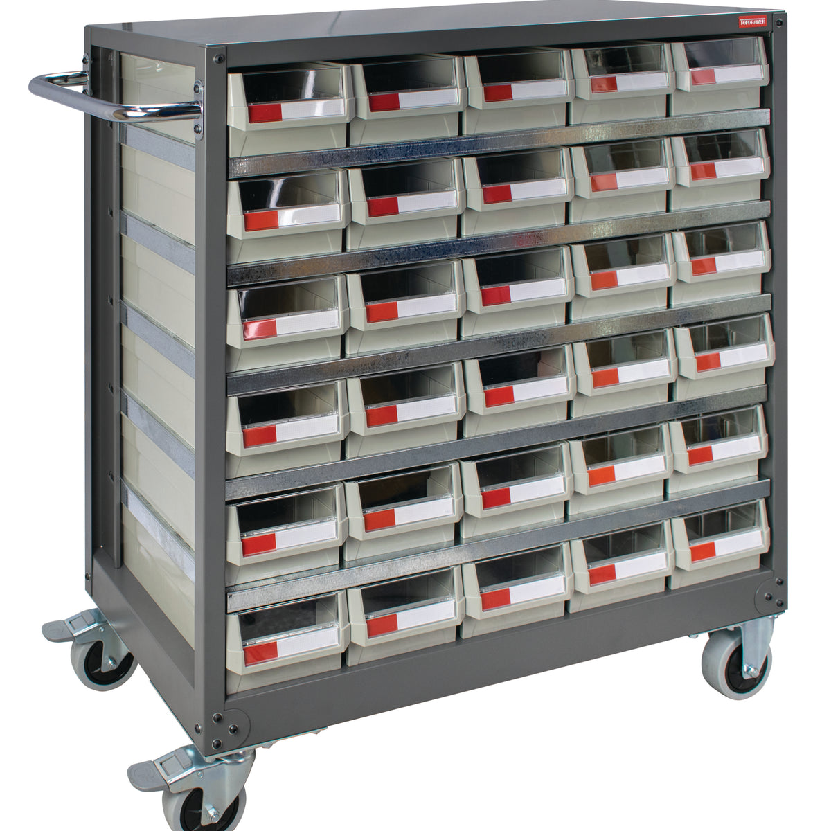 Steel Drawer Storage Trolley - 880x880x400mm - INC 30--Bin Trays ...