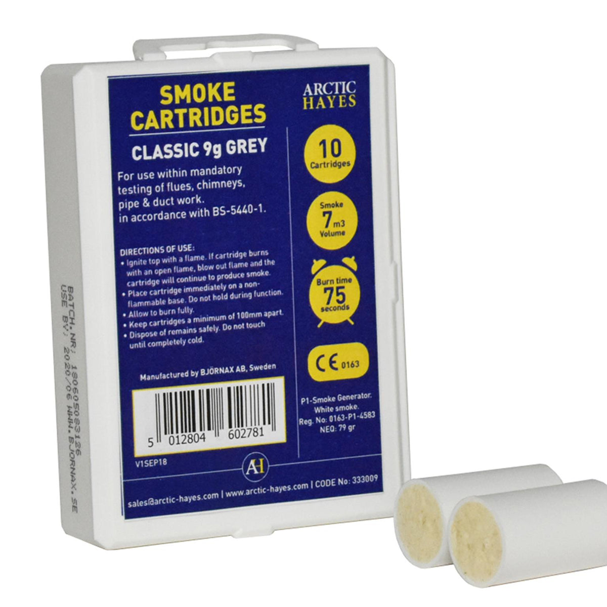 Arctic Hayes Smoke Cartridges Classic 9g White (Pack 10) – Frasar Direct