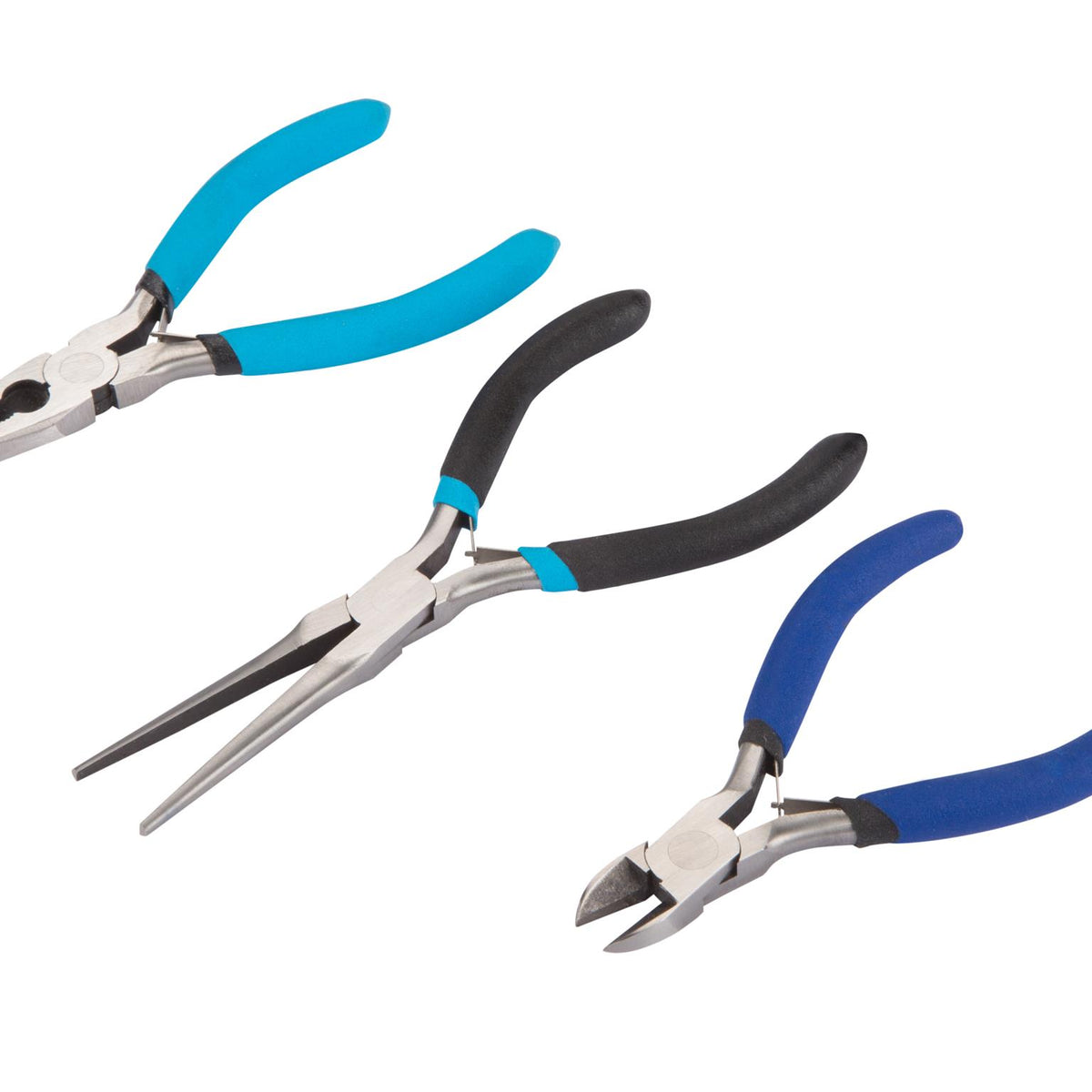 BlueSpot Tools Soft Grip Mini Plier Set, 3 Piece – Frasar Direct