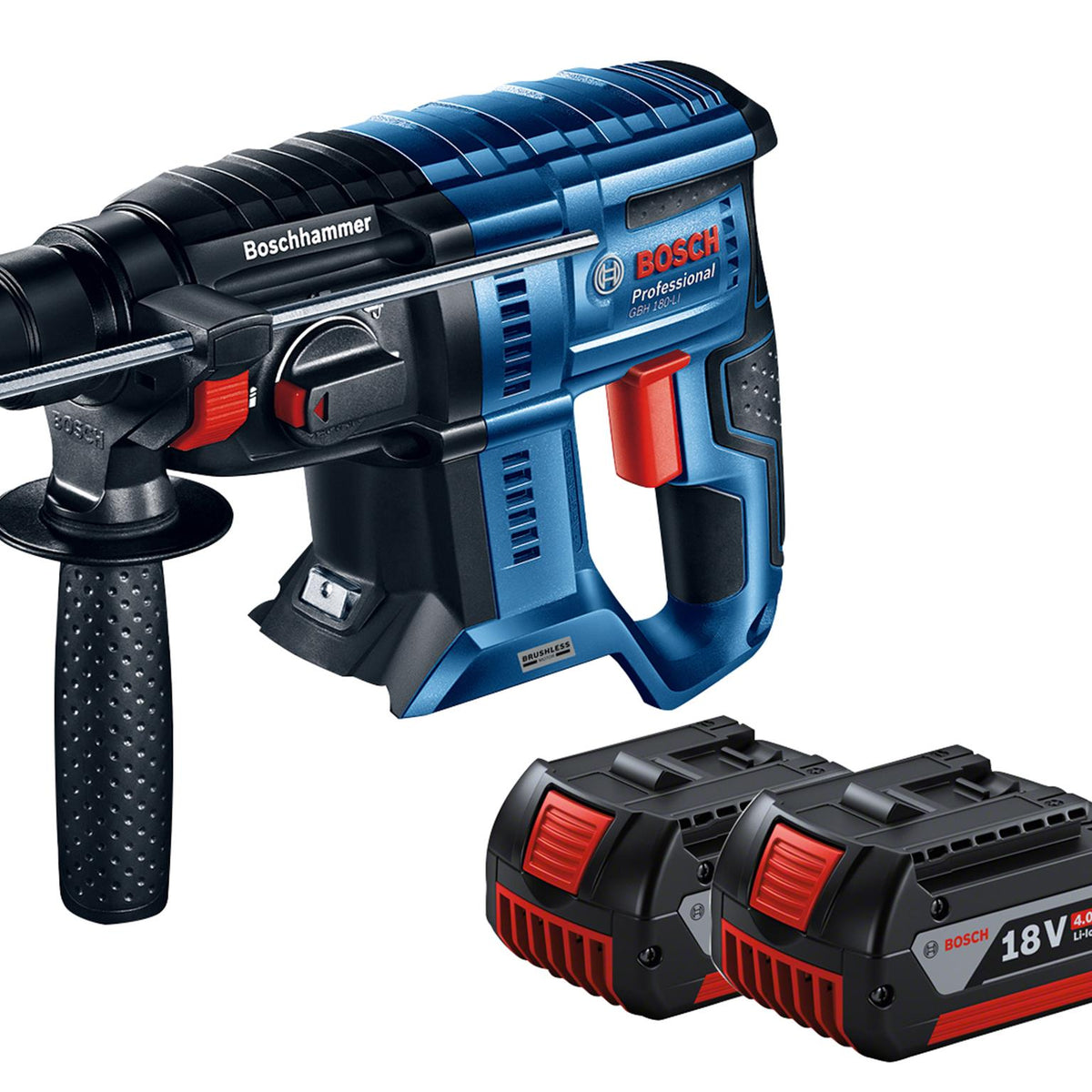 Bosch GBH 18V-21 Professional SDS-Plus Rotary Hammer 18V 2 x 4.0Ah Li ...