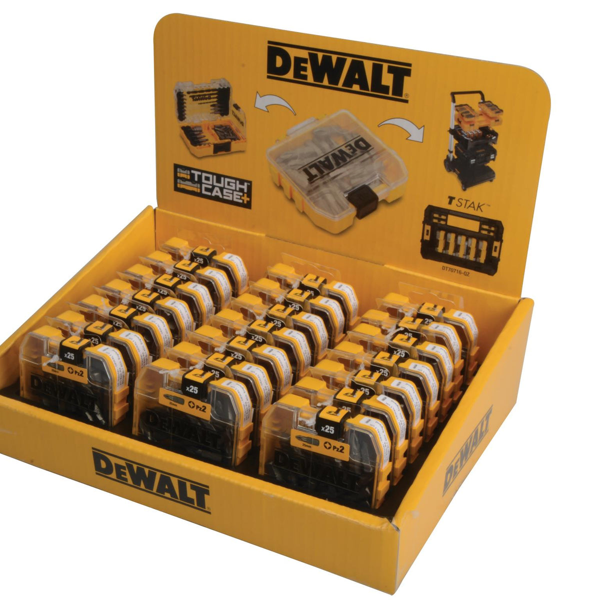 DEWALT PZ2 25mm Standard Tic Tac Display 21 x Packs of 25 – Frasar Direct