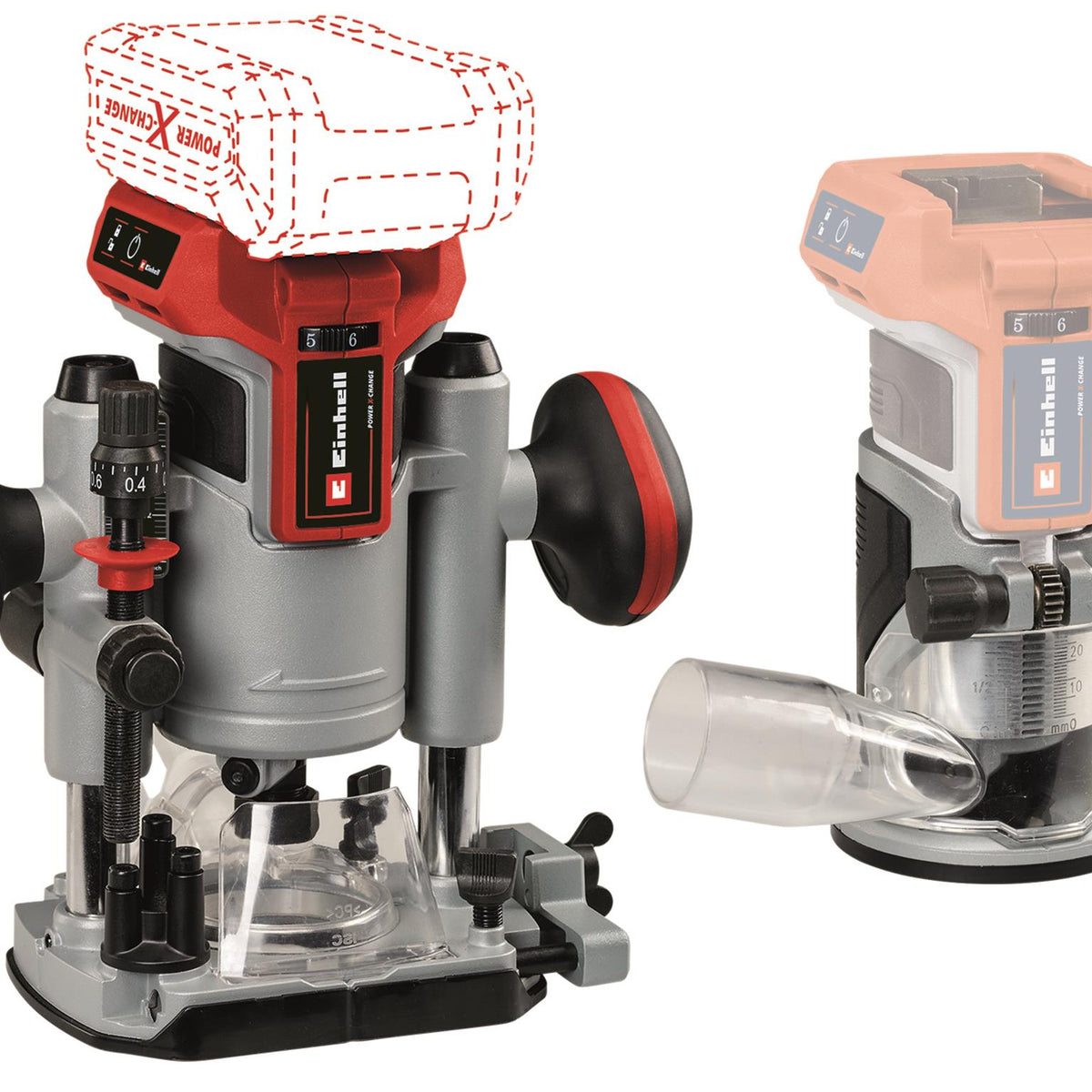 Einhell TP-RO 18 Set Li BL-Solo Power X-Change Router/Palm Router 18V ...
