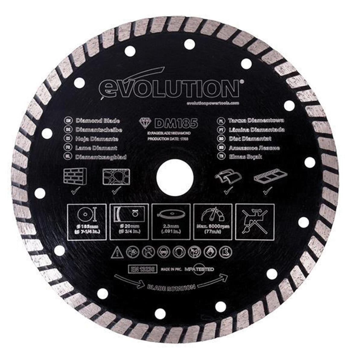 Evolution Diamond Blade, Segmented Rim – Frasar Direct