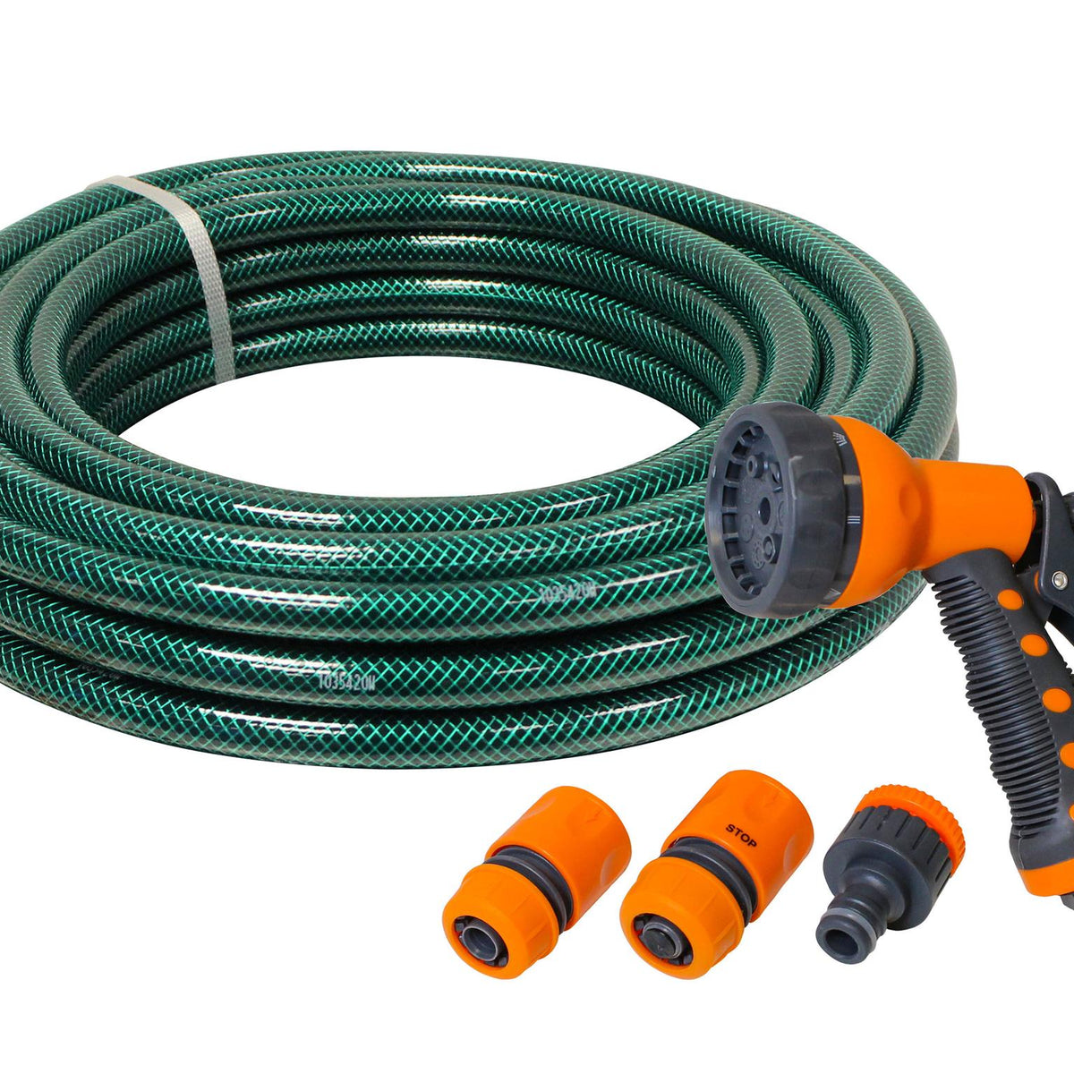Faithfull PVC Garden Hose with Fittings & Spray Gun – Frasar Direct