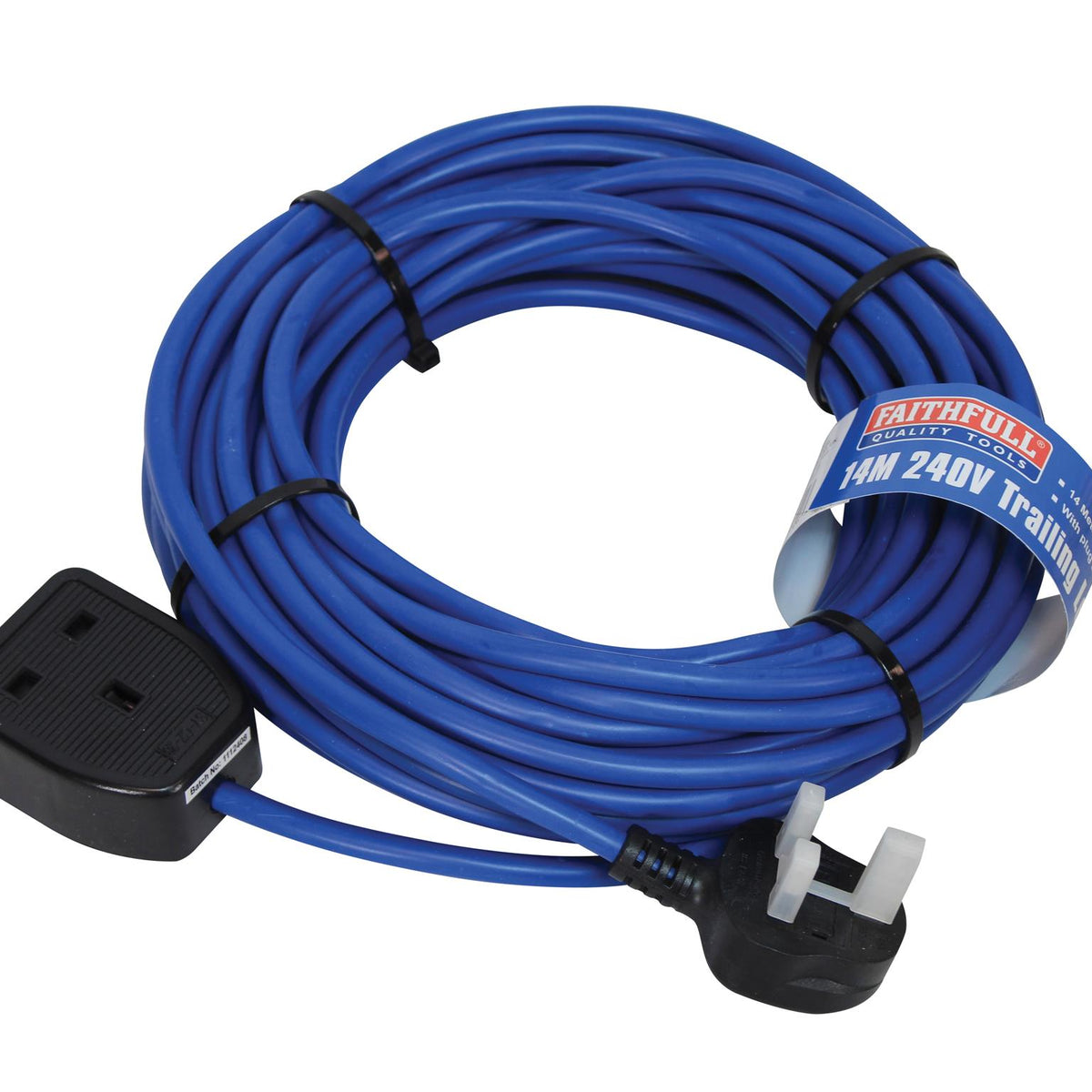 Faithfull Power Plus Trailing Lead 240V 13A 1.5mm Cable 14m – Frasar Direct