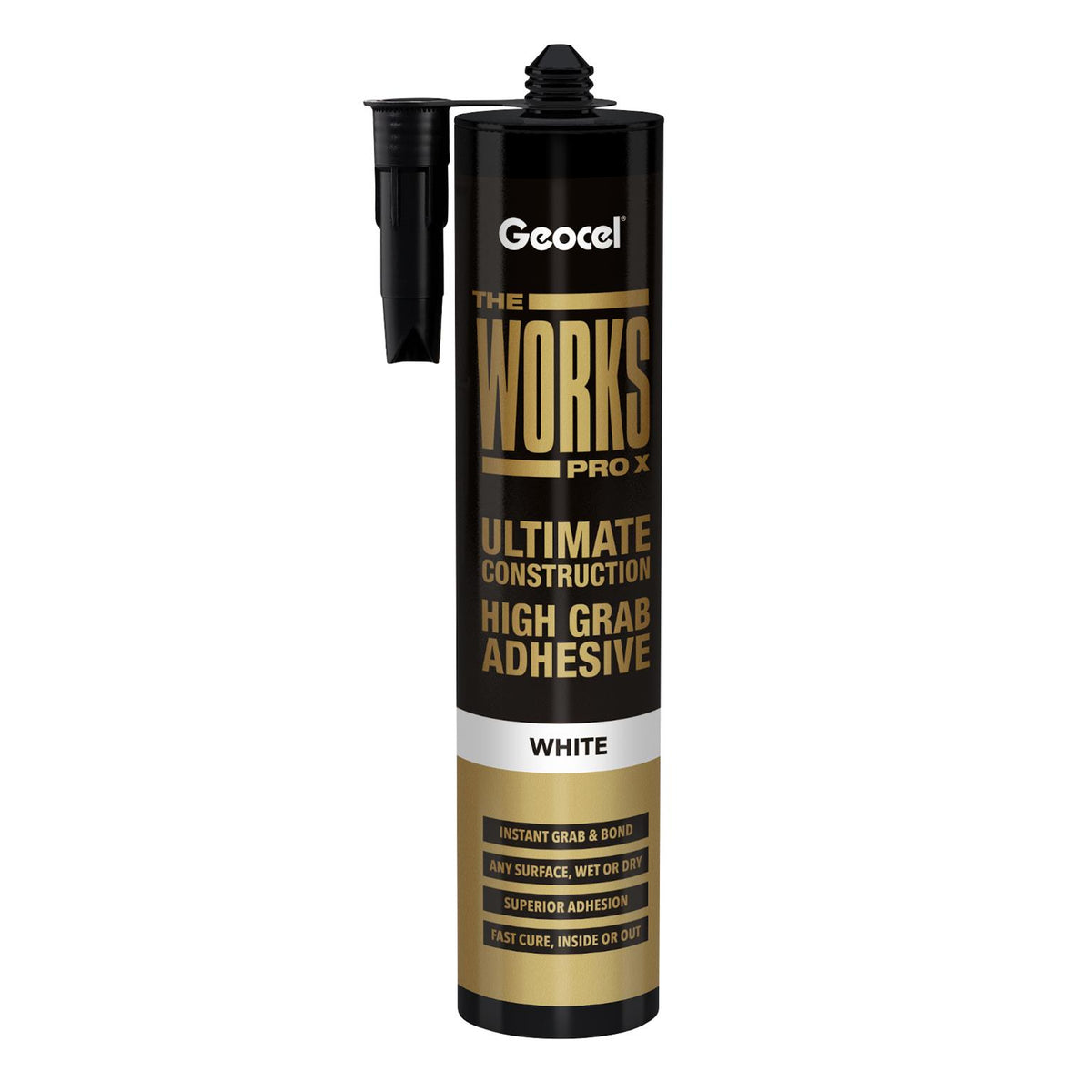 Geocel THE WORKS PRO X High Grab Adhesive White 290ml – Frasar Direct