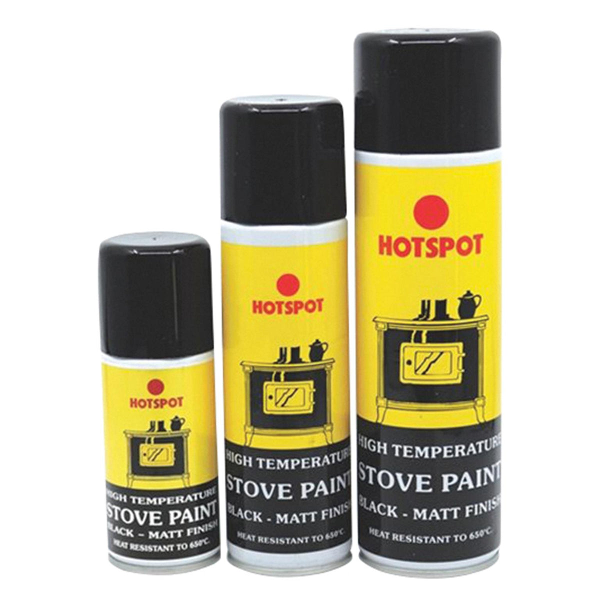 Hotspot Spray Stove Paint, Matt Black – Frasar Direct