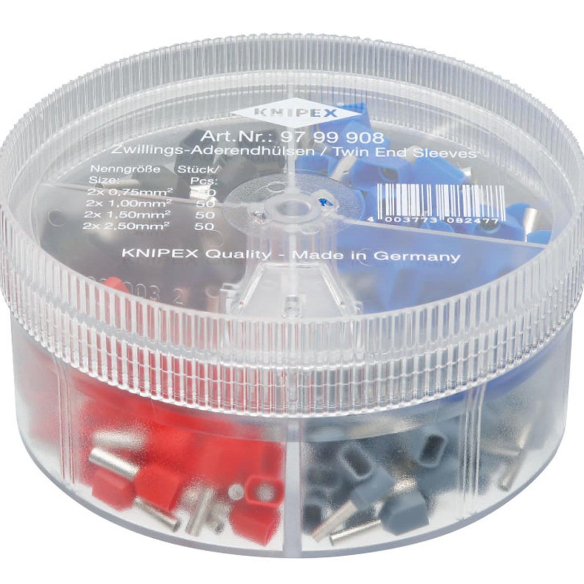 Knipex Insulated Twin Wire Ferrules Assortment Box, 200 Piece – Frasar ...