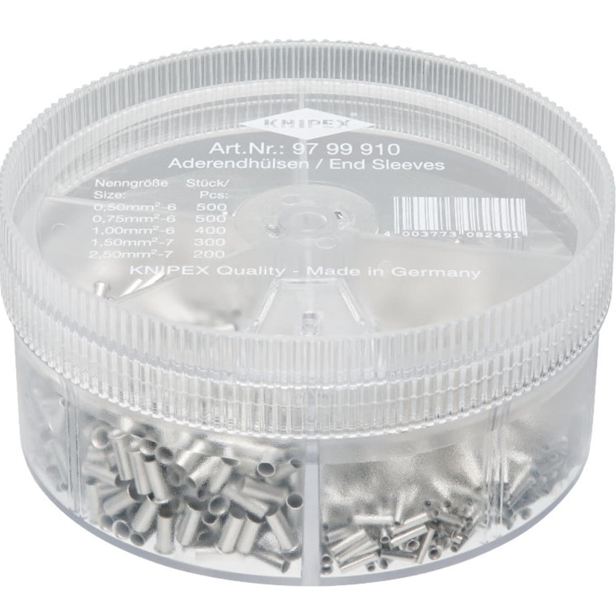 Knipex Non-Insulated Wire Ferrules Assortment Box, 1,900 Piece – Frasar ...