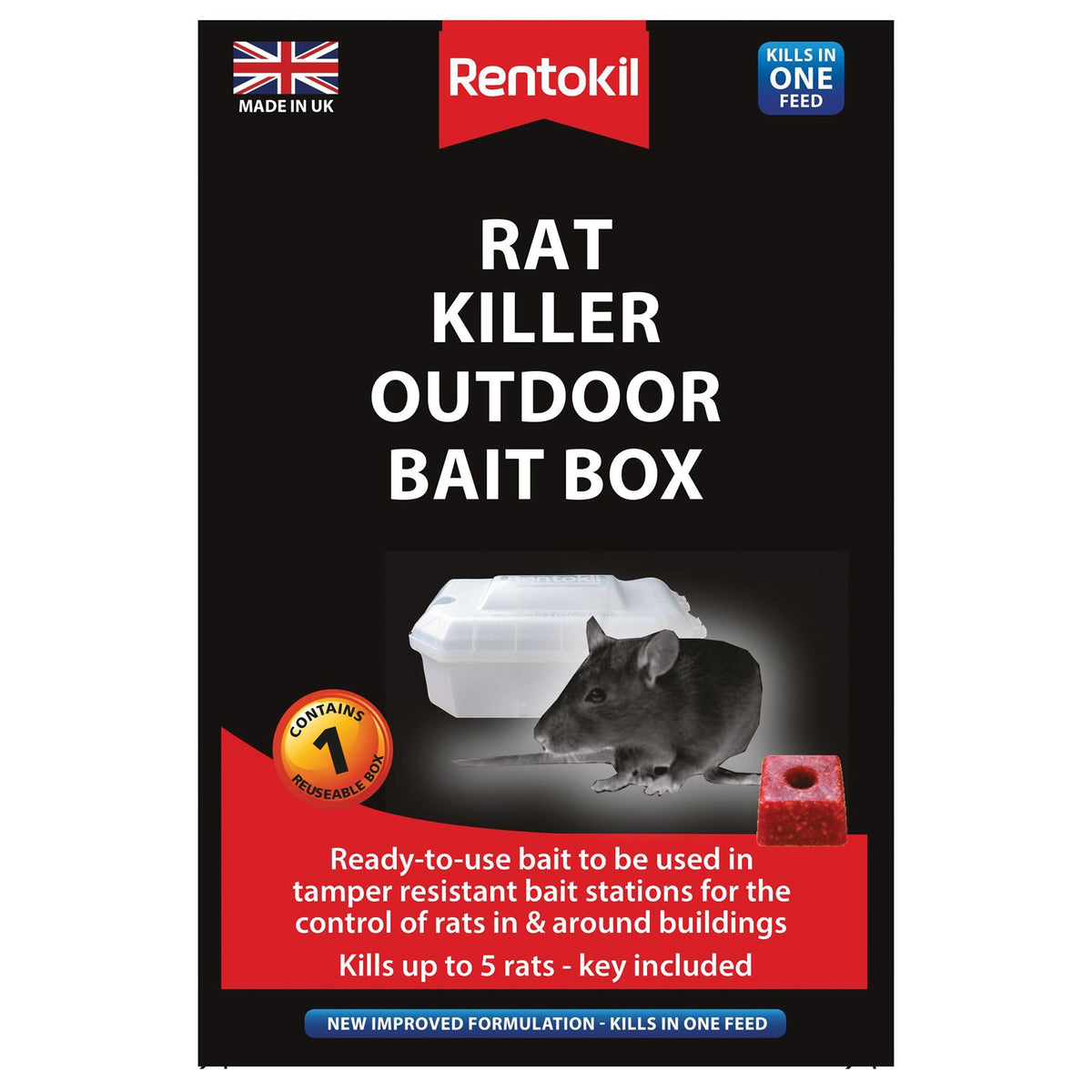 Rentokil Rat Killer Outdoor Bait Box – Frasar Direct