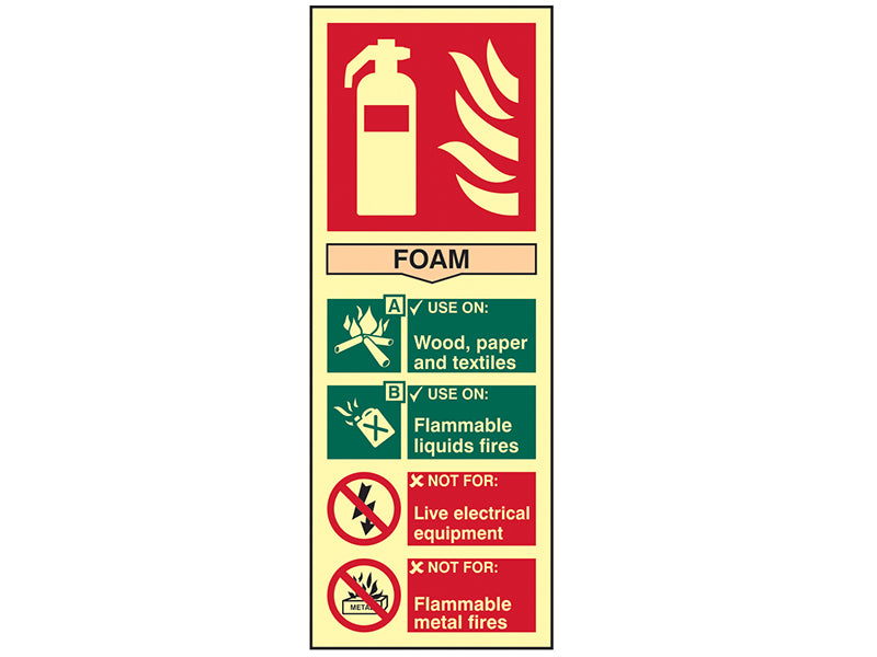 Scan Fire Extinguisher Composite Foam - Photoluminescent 75 x 200mm ...