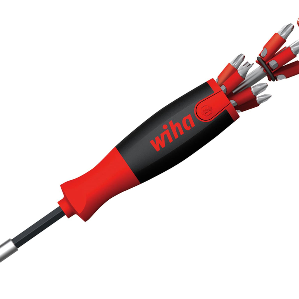 Wiha LiftUp 25 Magnetic Screwdriver with Bit Magazine (SL, PH, PZ, TX ...