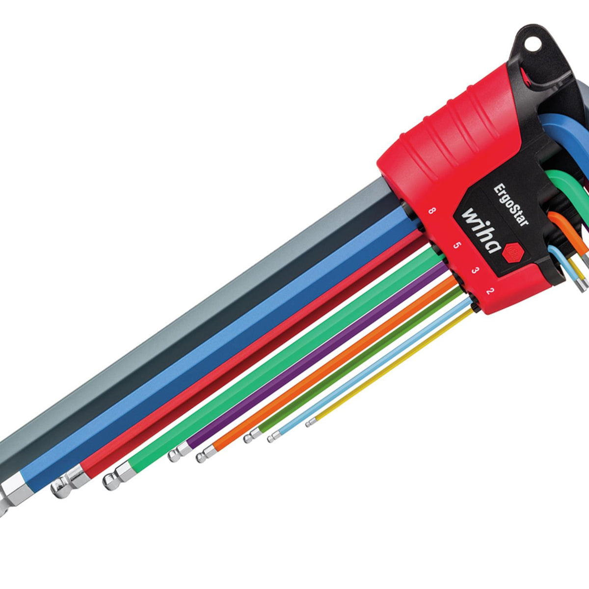 Wiha ErgoStar Colour Hex Ball End L-key Set, 9 Piece – Frasar Direct
