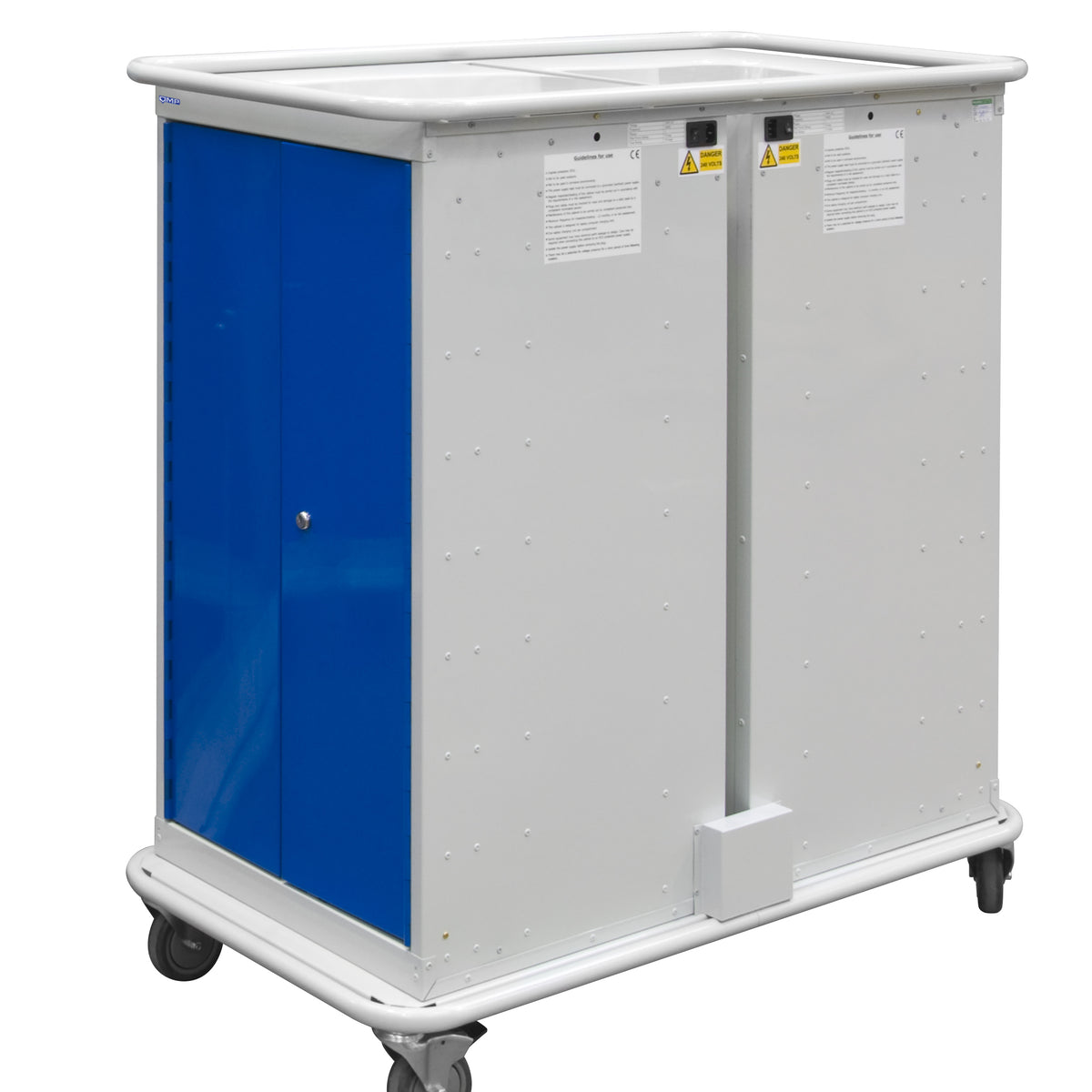 Narrow Aisle Laptop & Tablet Storage Trolleys 1200x525x1220 - 16 Tiers ...